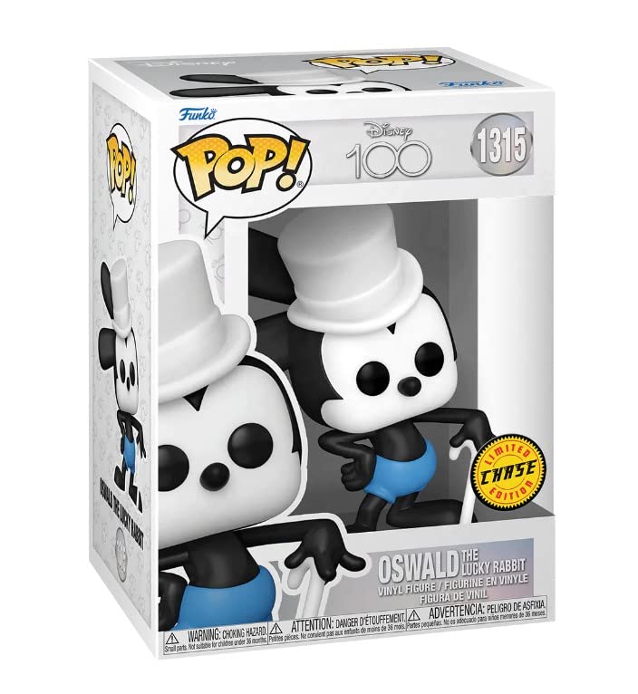 Funko POP! Disney: Disney 100 - Oswald The Lucky Rabbit Chase Bundled with a Byron's Attic Pop Protector
