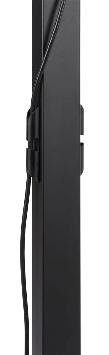 Displays2go Television Stand with Floor Mount, Steel Construction, Horizontal Orientation β Black (TVSVM3270B)