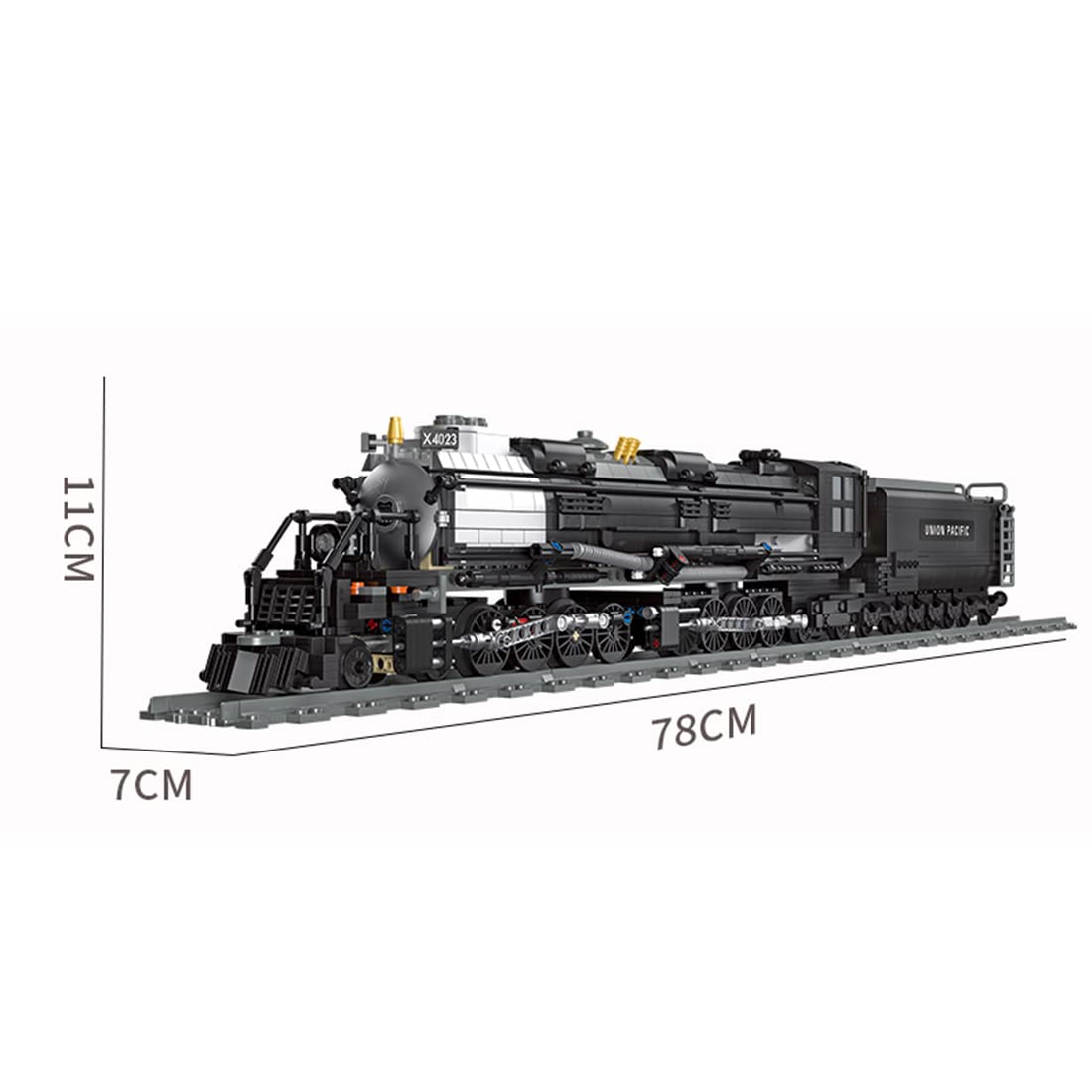 DWIU Technic Train Steam Locomotive Model, 1608+Pcs Train Building Blocks with Track,MOC Steam Train Building Model kit Kids, Adults Construction Toy Compatible with Lego Technic,R55514L5OJ17XBSQLWJS