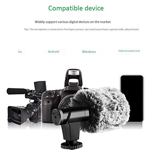 FZZDP Camera Microphone Kit for Camcorder Livestream Recording for Outdoor Photography Live Interview Mic