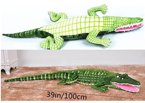 XICHEN® 39" Lifesize Green Adorable Crocodile Soft Plush Toys, Large Stuffed Animals