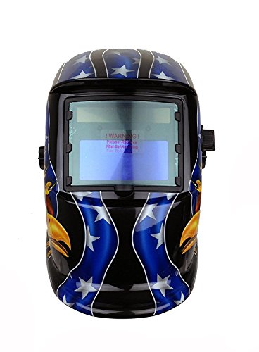 Instapark ADF Series GX-500S Solar Powered Auto Darkening Welding Helmet with Adjustable Shade Range #9 - #13 (American Eagle)