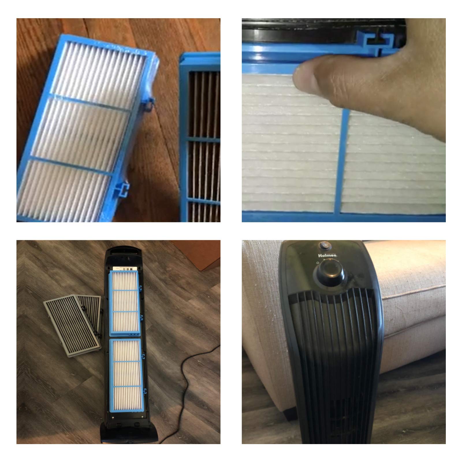 Pulluty True HEPA Filters Compatible with Holmes Aer1 Purifier Filter Replacement Parts # HAPF30AT, HAP242-NUC (2 HEPA Filters + 4 Booster Pre Filters)