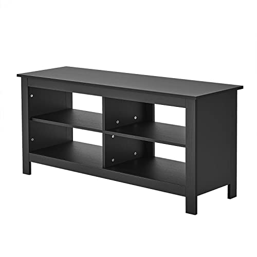 Panana TV Stand 6 Cubby Television Stands Cabinet 6 Open Media Storagefor TVs up to 80 Inches, 70 Inch (55 Inches Black)