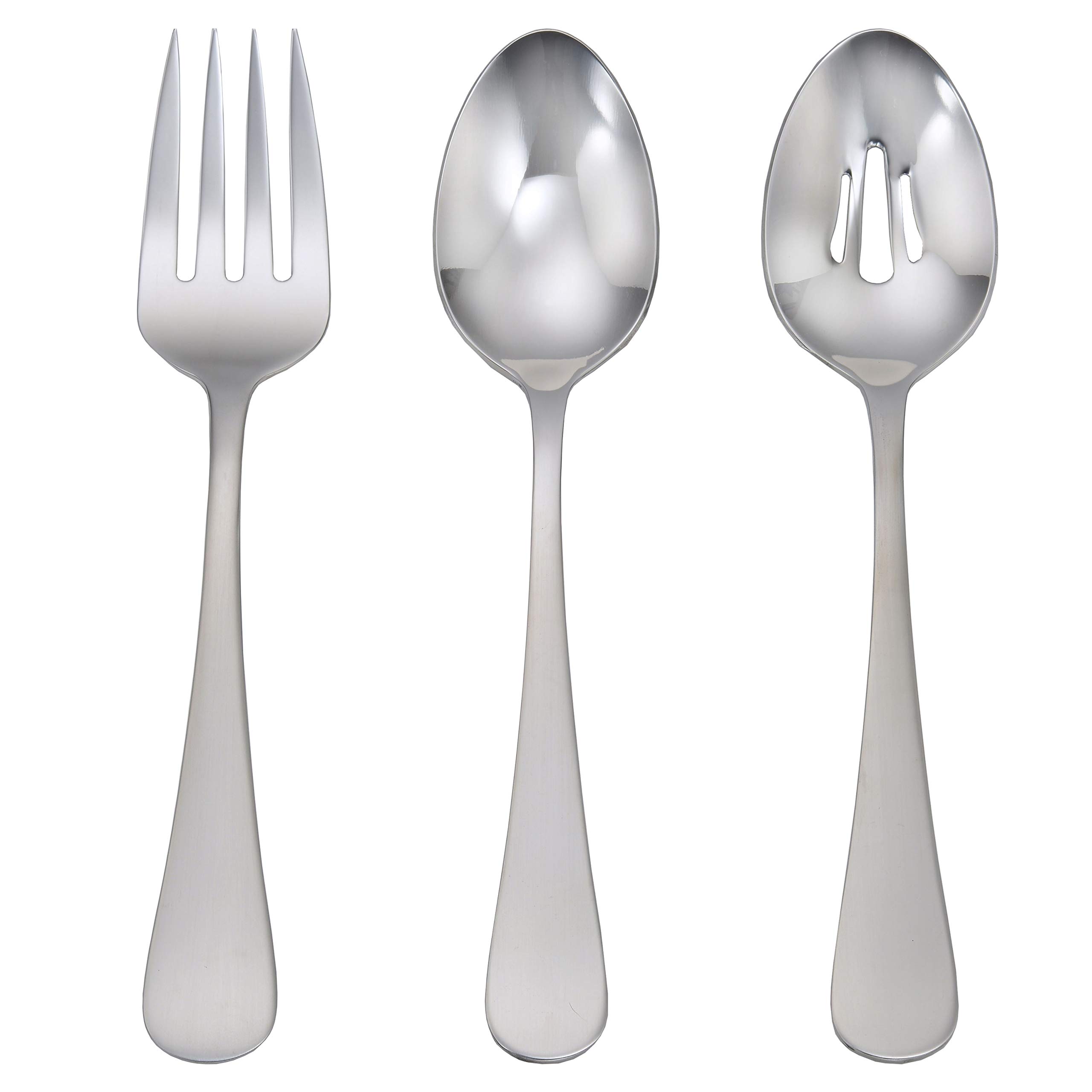 Liberty Tabletop Annapolis 43 Piece Flatware Set Service for 8 Includes 3pc Serving Set Mirror (Bright) Finish MADE IN USA