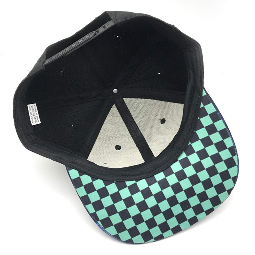 Donahuewangxiaojiao Anime Demon Slayer Baseball Cap Print Adjustable Hat, Best Gift for Fans,Black&red,1-5 18