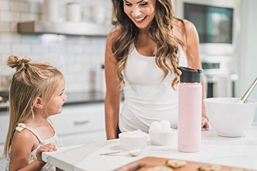 Simple Modern Flip Lid with Handle - Fits All Summit and Hydro Flask Wide Mouth Water Bottle Sizes - Splash Proof Coffee Cap for 10, 12, 14, 16, 18, 20, 22, 24, 32, 40, 64 & 84 oz -Midnight Black