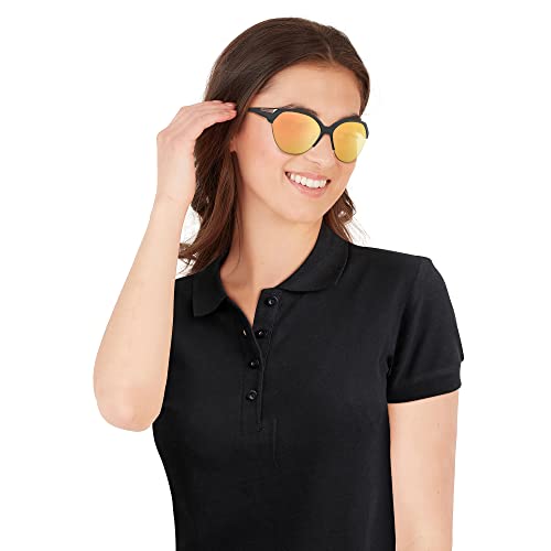 Oakley Women's Oo9447 Trailing Point Rectangular Sunglasses, Matte Black/Prizm Rose Gold Polarized, 65 mm