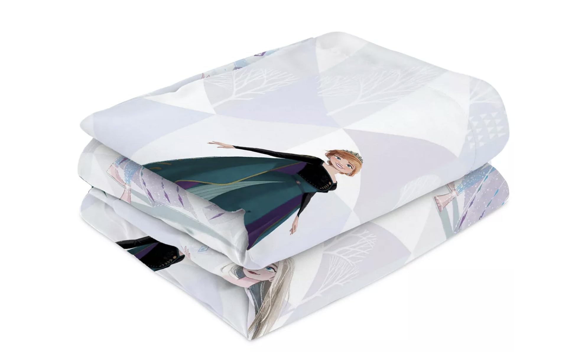 Jay Franco & Sons, Inc. 8 Pieces Frozen II Full Size Comforter Bedding Set, White/Green/Purple