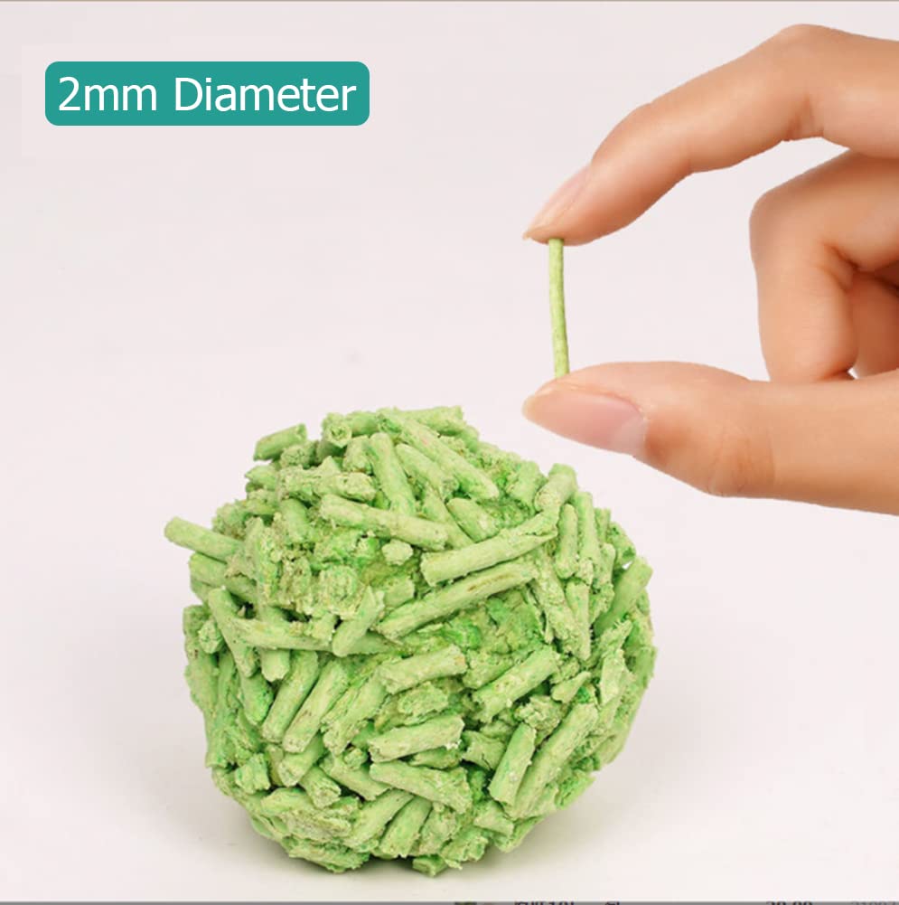 Edible Cat Litter Water Soluble Cat Litter - Tofu Cat Litter,Low Dust Litter, 100% Edible Soybean and Corn Materials,2mm Diameter