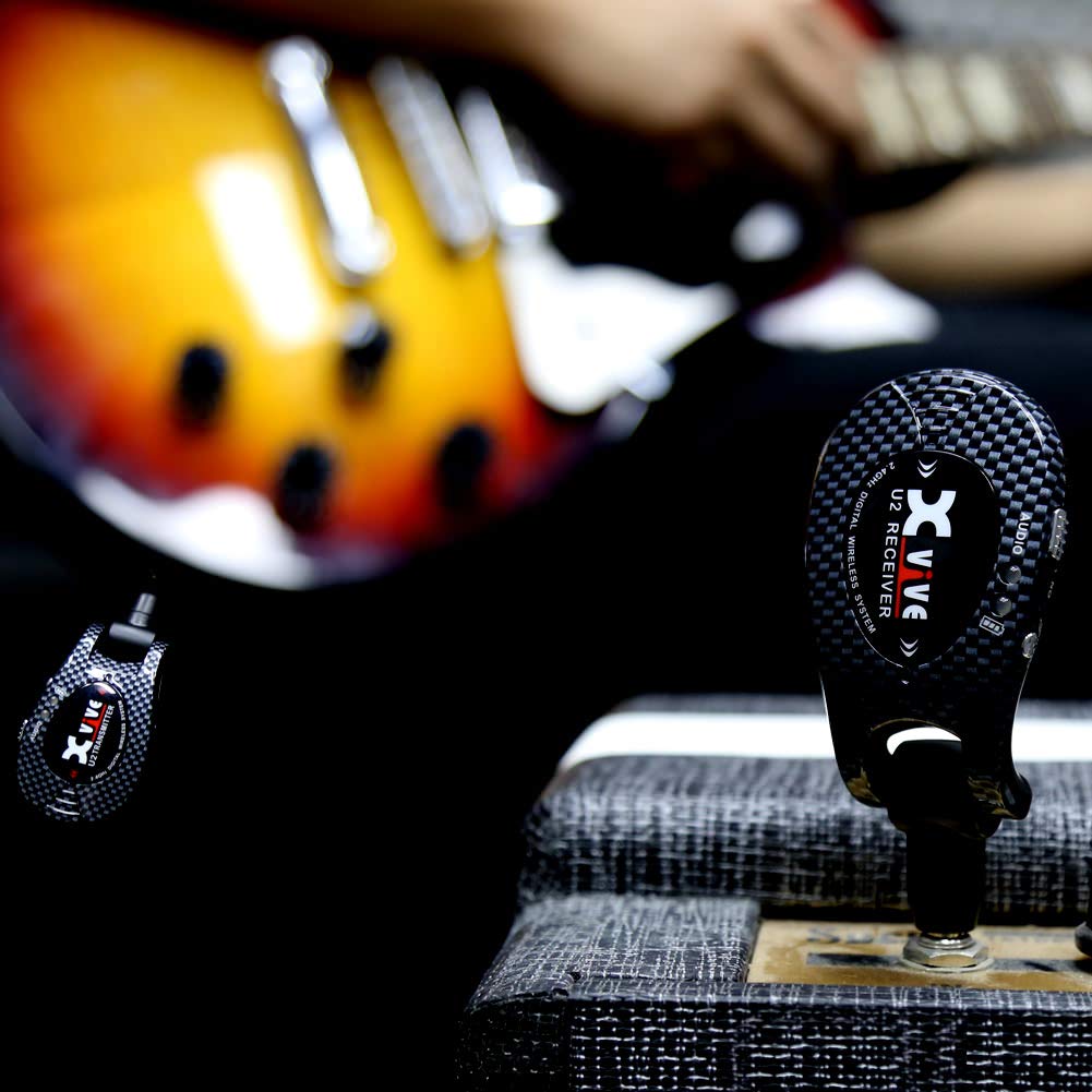 Xvive U2 Wireless Guitar System 2.4GHz Wireless Guitar Transmitter and Receiver for Electric Guitar Bass Violin Keyboard