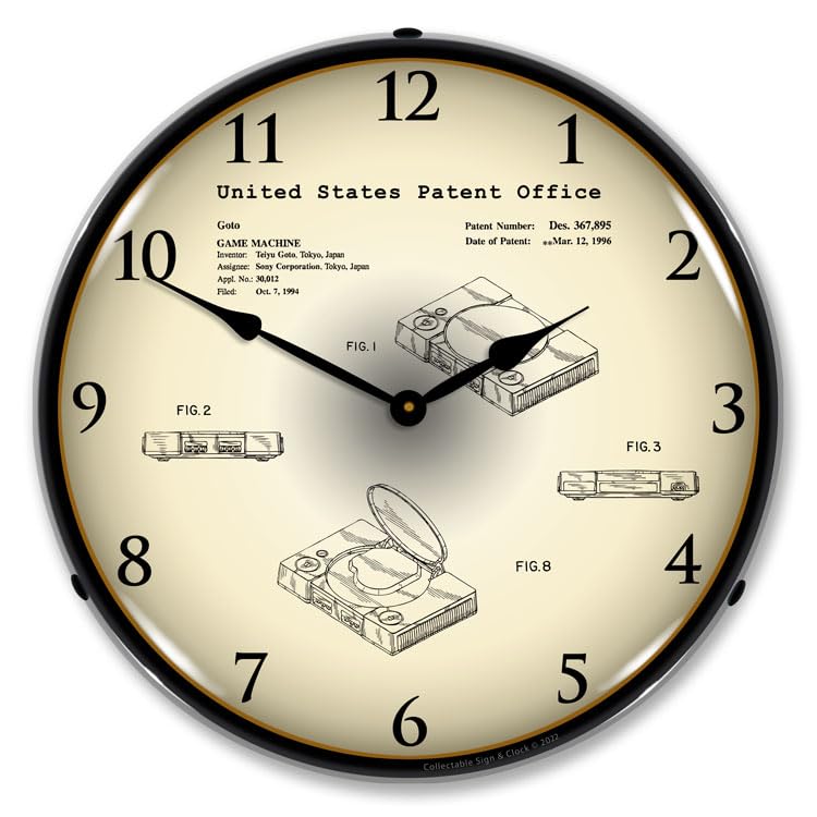 Collectable Sign and Clock Gaming Console Game 1994 24 of 29 Gaming Patents Clocks