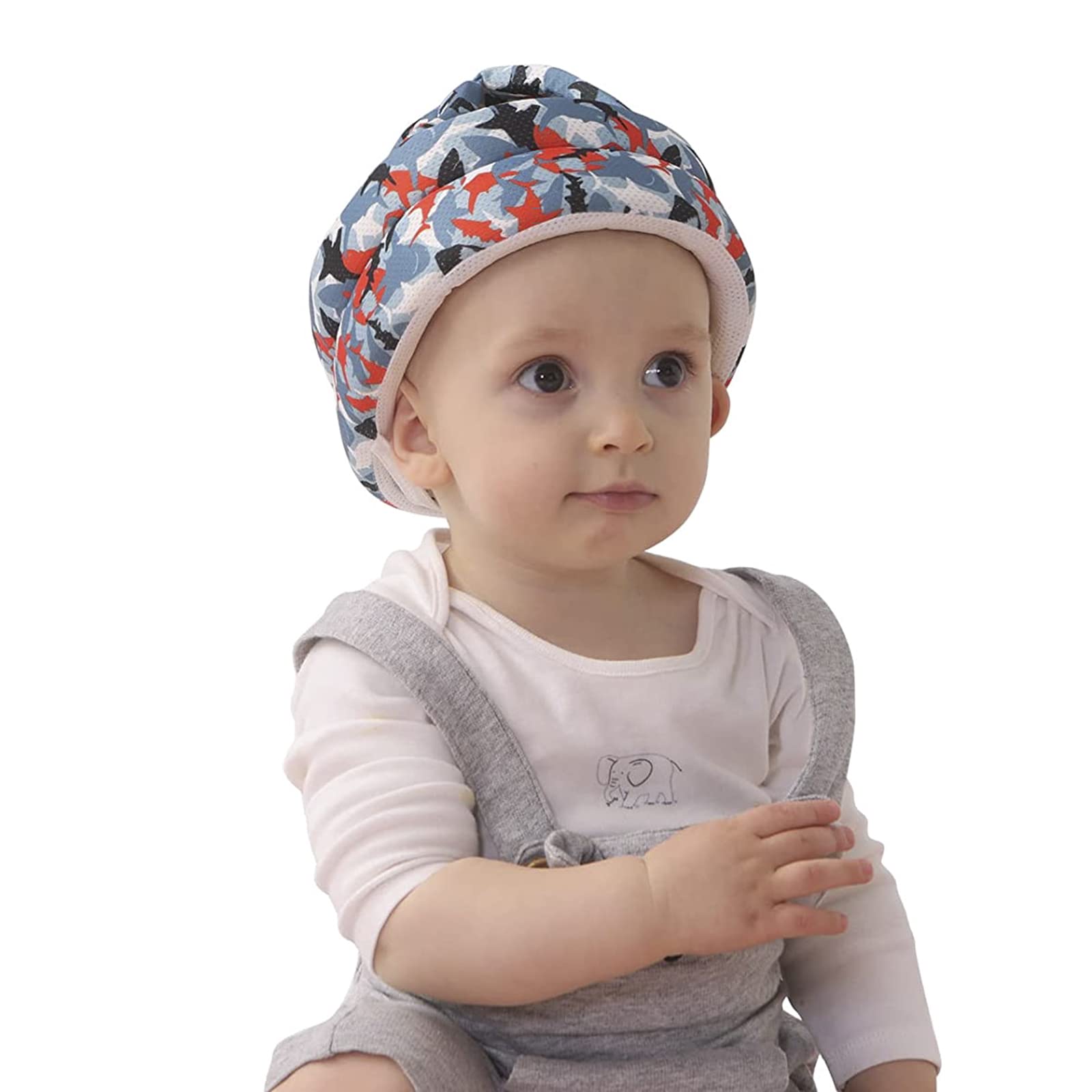 GREUS Baby Toddlers Safety Helmet for Crawling Walking, Adjustable Baby Anti Fall Head Guard No Bumps Hat Infant Walkers Cushioned Head Protector Protective Headgear Bumper Bonnet