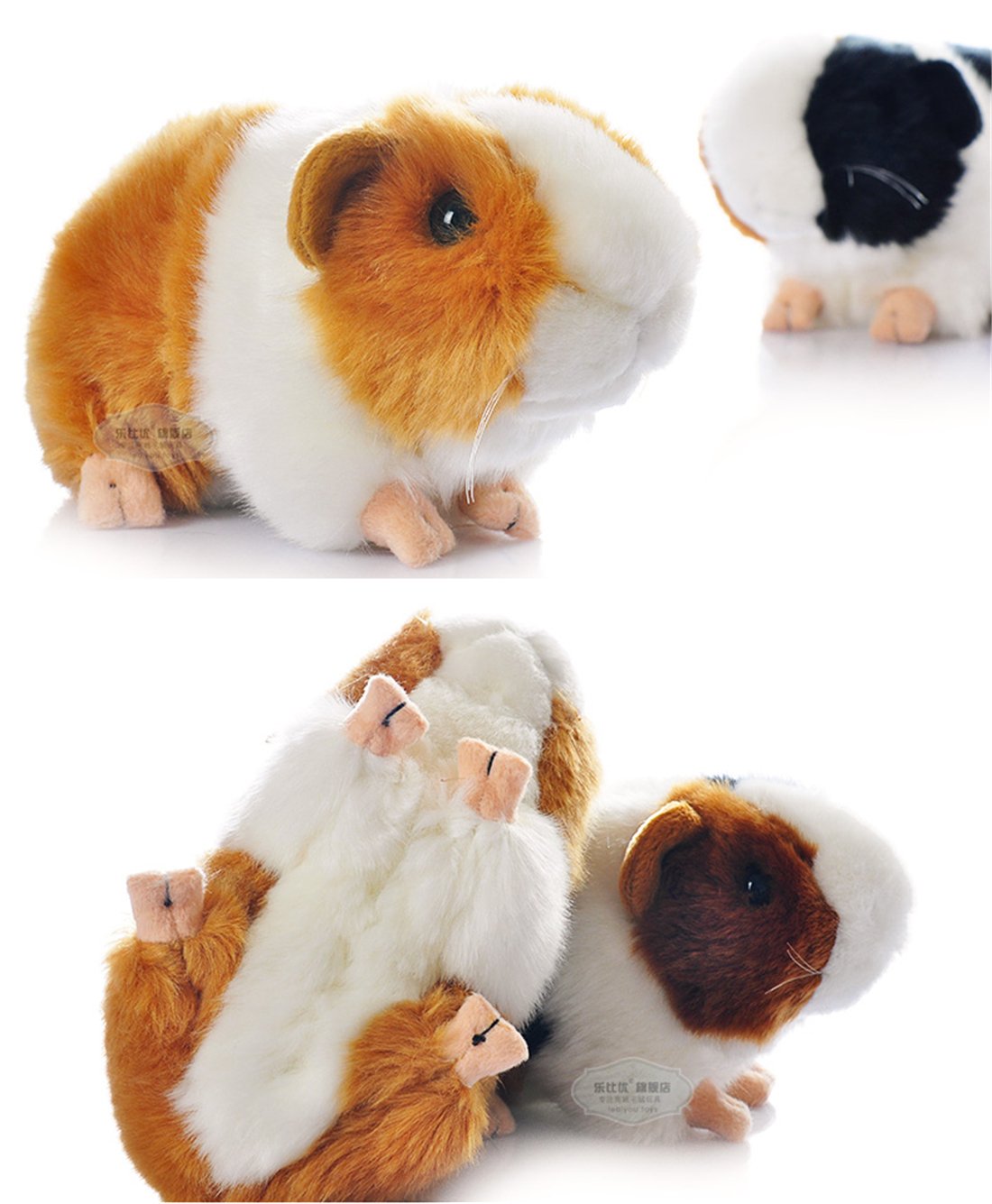 YAIRYANGTZE 2pcs Cute Plush Guinea Pig Stuffed Guinea Pig, 7 inch Plush Hamster Doll Stuffed Dutch Pig, Realistic Plush Guinea Pig