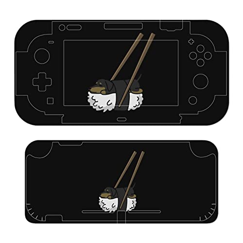 Funny Sushi Dachshund Decal Stickers Cover Set Full Wrap Skin for Switch Protection Faceplate Sticker for Switch