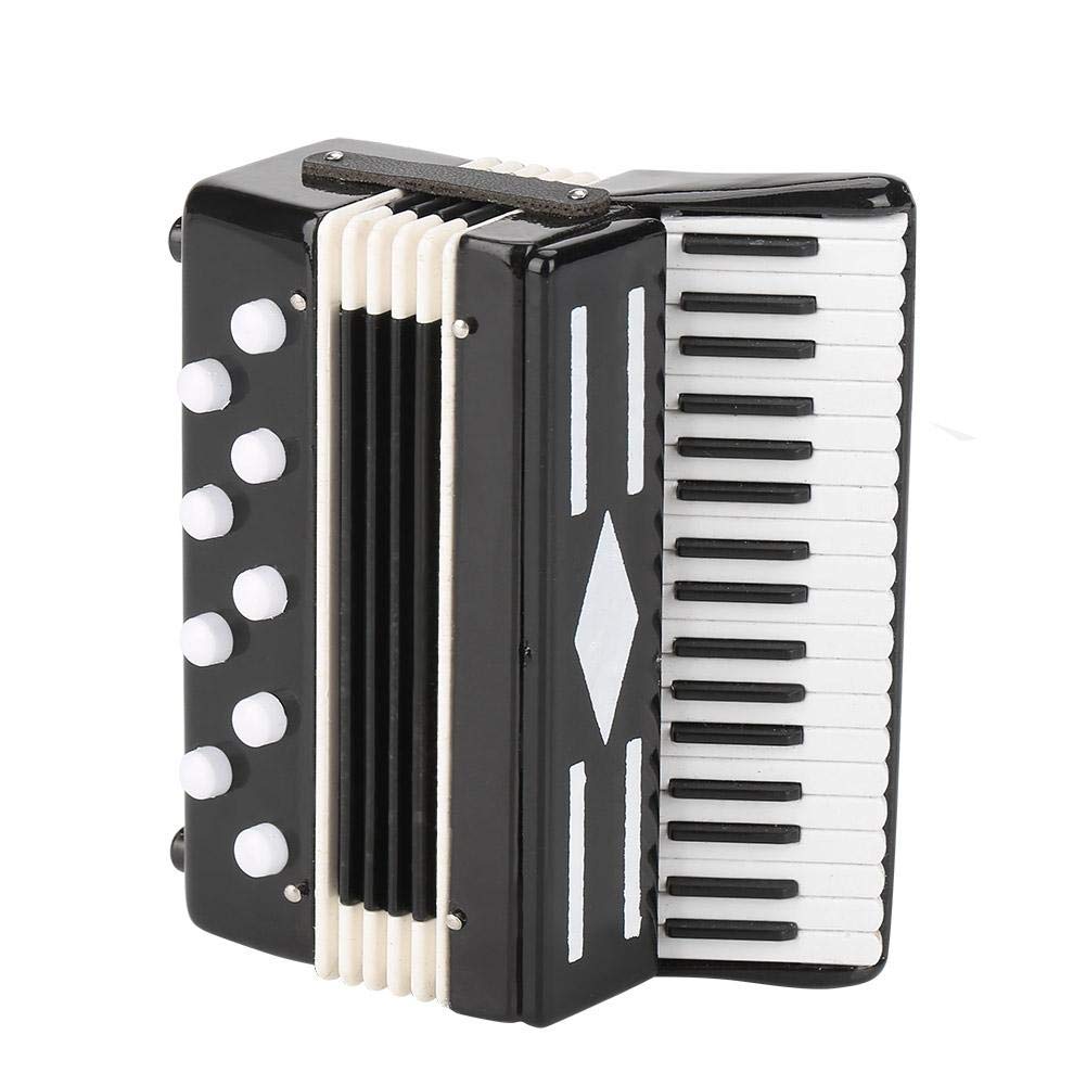 Desktop Decoration, Mini Accordion Model Exquisite Desktop Musical Instrument Decoration Ornaments Musical Gift with Delicate Box