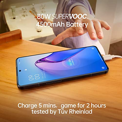 OPPO Reno 8 Pro Dual-Sim 256GB ROM + 8GB RAM (GSM only | No CDMA) Factory Unlocked 5G Smartphone (Glazed Black) - International Version