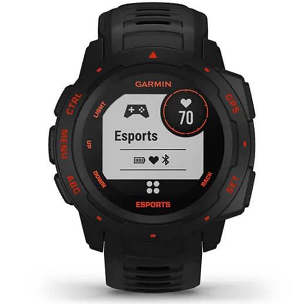 Garmin 010-02064-73 Instinct E-Sports Edition Smartwatch, Black Lava Bundle with 2 YR CPS Enhanced Protection Pack