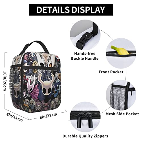 HashKinwin Reusable Insulated Lunch Bags Detachable Handle Lunchbox Bag Meal Tote Bag For Women Men