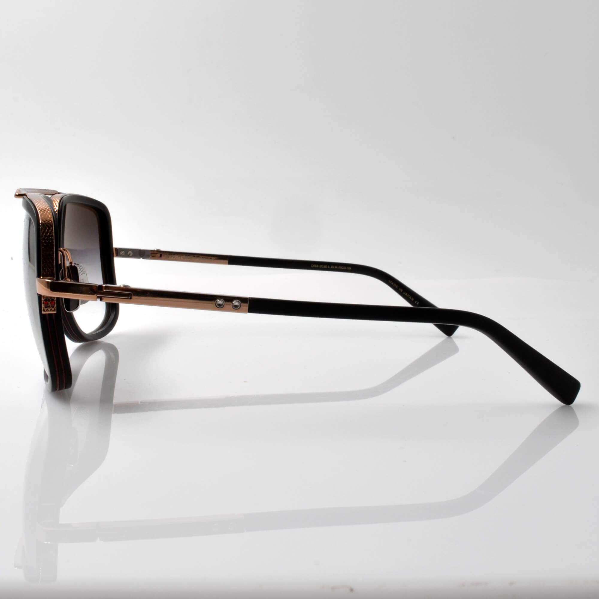 Dita DRX-2030-L-BLK-RGD-59-Z - Mach-One Sunglasses Matte Black-Rose Gold w/Dark Grey to Clear - Gold Flash - AR 59mm
