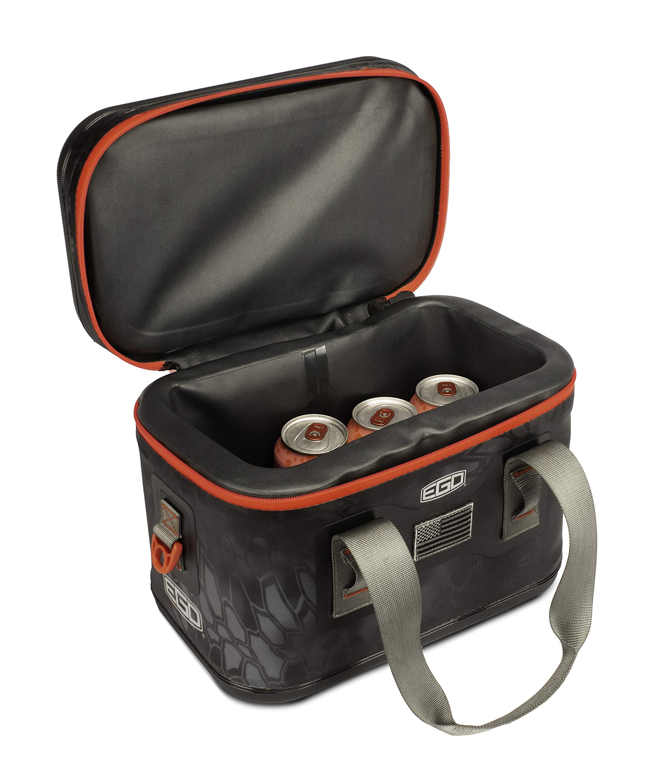 Ego Kryptek Beer Cooler, Fishing Storage Bag, High Tech TPU Fabric, 72 Hour Ice Retention, Food & Snack Holder, Angler Must Have