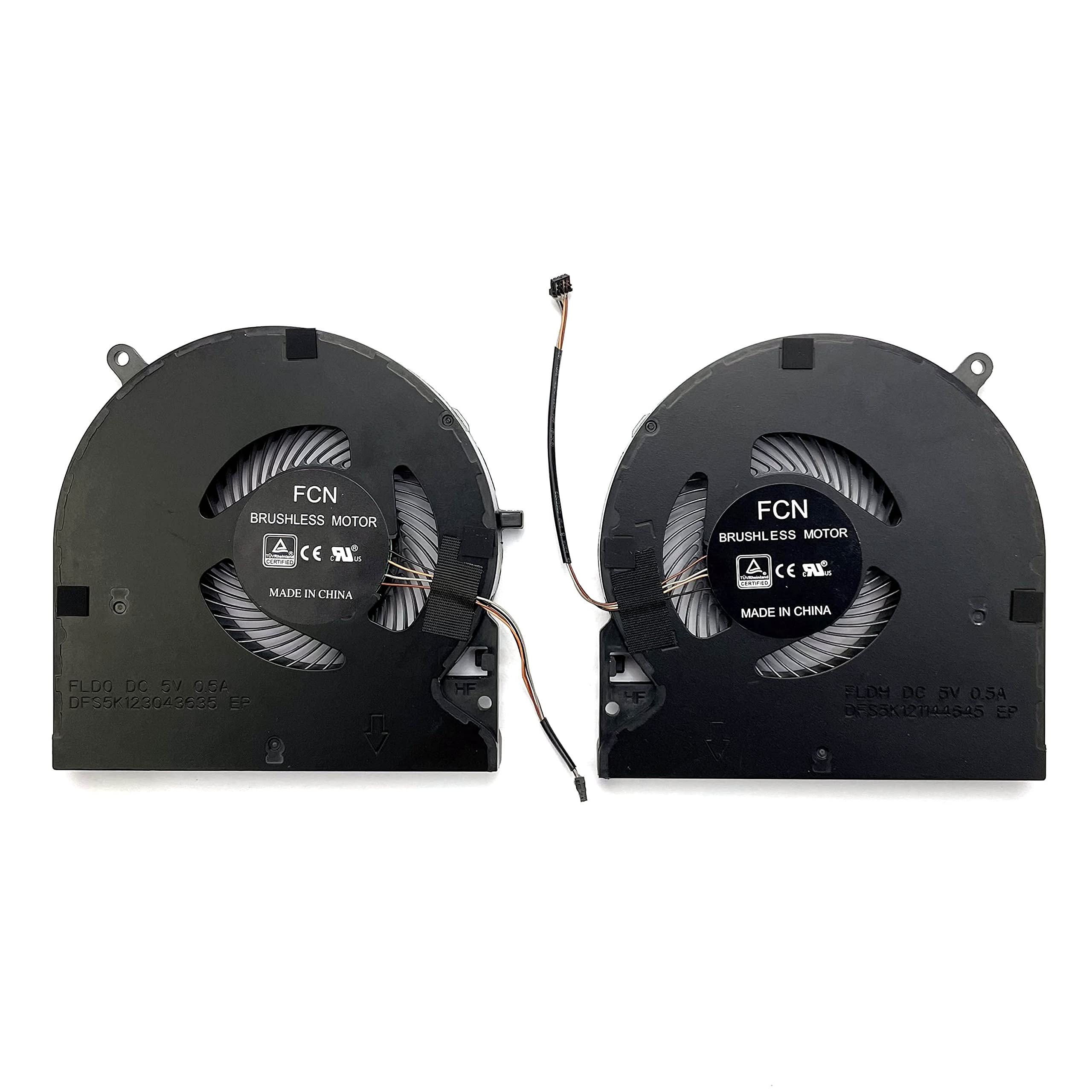 CPU & GPU Cooling Fan Replacement for Razer Blade 15 Advanced (2018-2021) 15.6" RZ09 RZ09-02385E92 RZ09-02386E91 RZ09-0288 RZ09-0301 RZ09-0330 DFS2001053E0T DFS551205WQ0T
