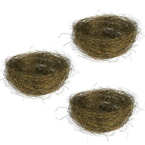 PRETYZOOM Home Decor 3pcs Artificial Bird Artificial Easter Bird Bird Rattan Birds Fake Bird Outdoor Decor