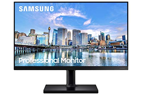 SAMSUNG FT45 Series 24-Inch FHD 1080p Computer Monitor, 75Hz, IPS Panel, HDMI, DisplayPort, USB Hub, Built-in Speakers, Height Adjustable Stand, 3 Yr WRNTY (LF24T450FZNXGO),Black