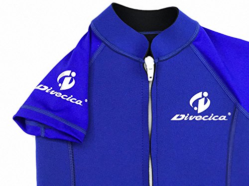 DIVECICA Baby Neoprene Rubber 2mm Bright Blue Diving Wet Clothes boy and Girl All Applicable (S(6-9month))