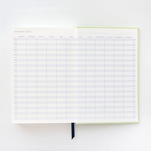 Designworks Ink Vintage Sass A5 Hardcover Notebook Journal, Whom, 14.6cm x 21.6cm, Green, JB86-1104EU