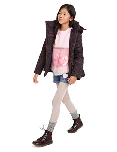 Desigual Girls' Big Coat Clementina, Negro, EU 11/12