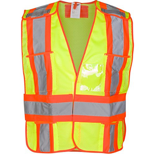 High Visibility Safety Vest β ANSI Class 2 Breakaway Vest with 5 Pockets, Yellow with Adjustable Hook and Loop Closure, Hi Vis Breathable Mesh, Heavy Duty Work Wear for Men or Women, 3 Pack (XL/XXL