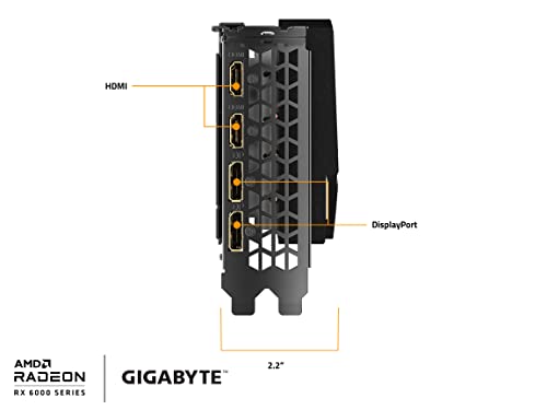 Gigabyte AORUS Radeon RX 6750 XT Elite 12G Graphics Card, WINDFORCE 3X Cooling System, 12GB 192-bit GDDR6, GV-R675XTAORUS E-12GD Video Card