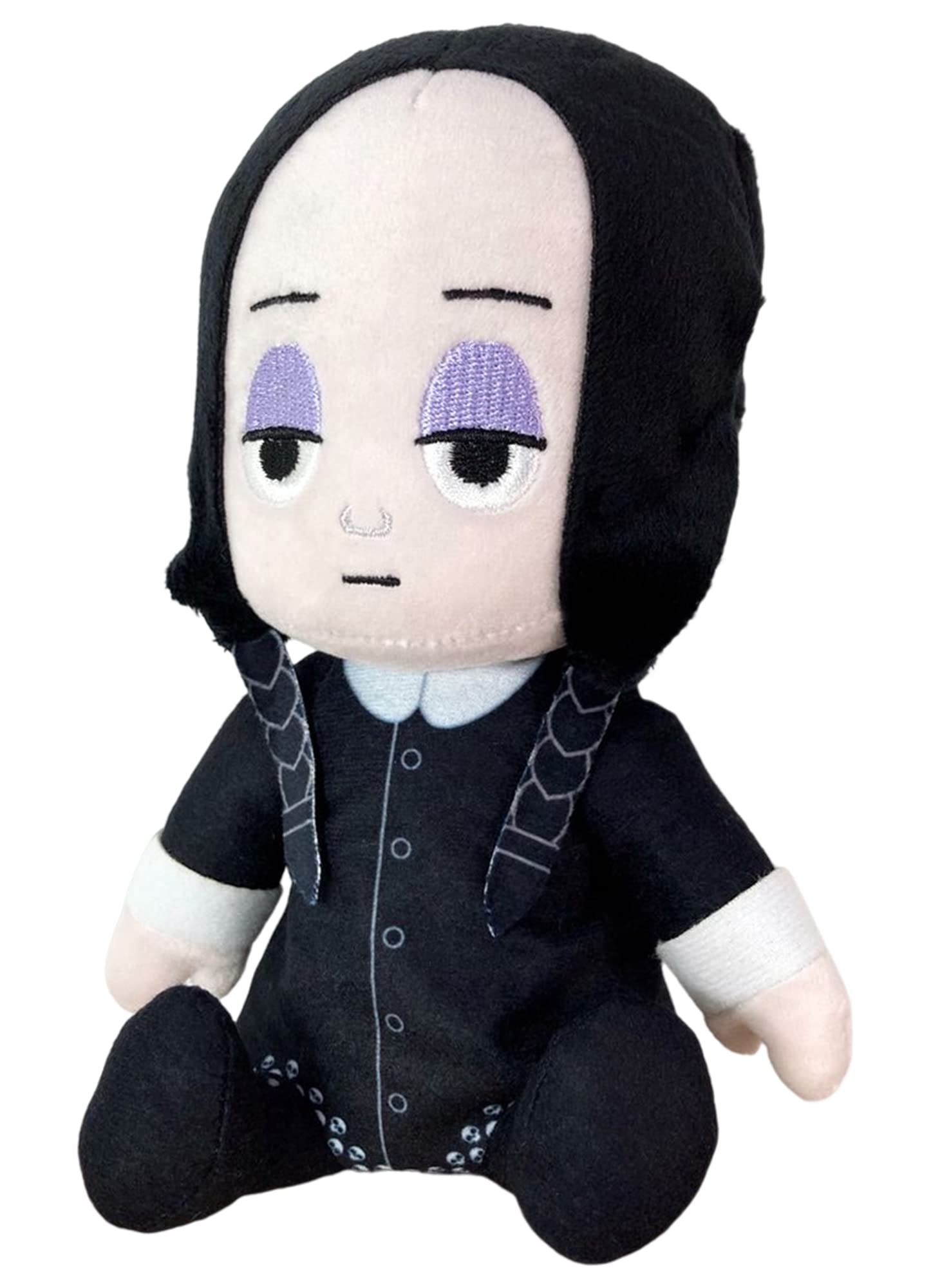 Great Eastern Entertainment Addams Family Animated Movie 2 - Wednesday Addams Sitting Plush 7" H