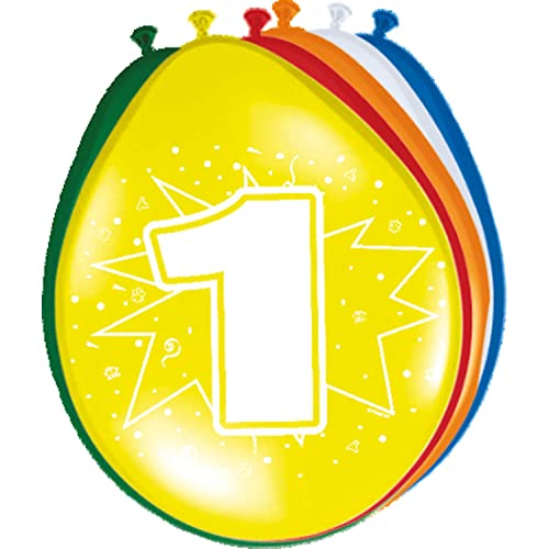 First eight balloons Colorful birthday