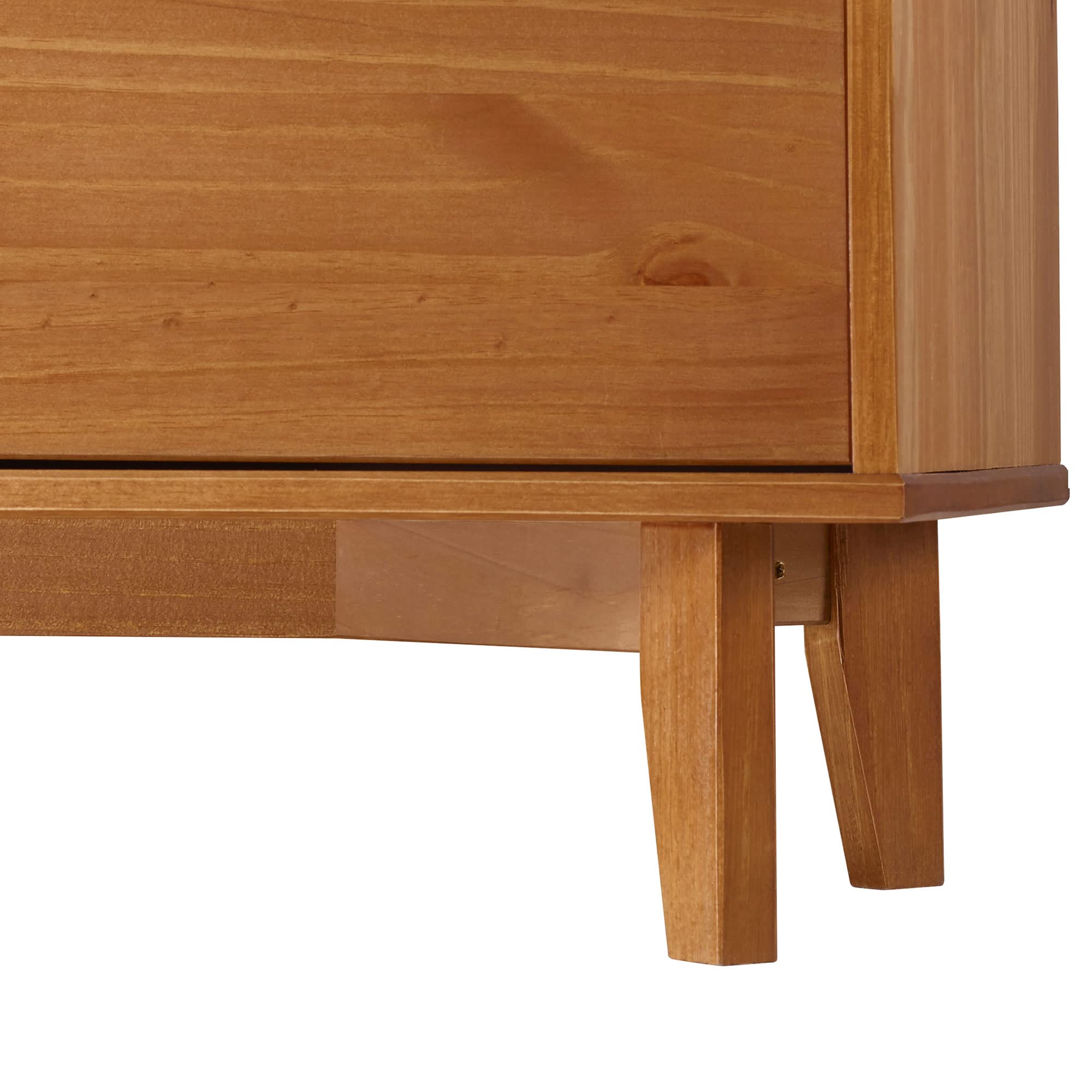 Delacora BDR6DSLDRCA WE-BDR6DSLDR Austin 52" Wide 6 Drawer Wood Mid-Century Modern Dresser with Cutout Handles