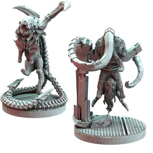Rebel Studio Nemesis Space Cats Collectible Miniatures - Enhance Your Gameplay with 4 Plastic Cat Miniatures! Ideal for Collectors, Ages 14+, 1-5 Players, 1-2 Hour Playtime, Made