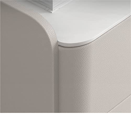 HIGOH Bedside Table Solid Wood Bedside Table Light Luxury Simple Mobile Nightstands Bedroom Closets Storage Cabinet Furniture
