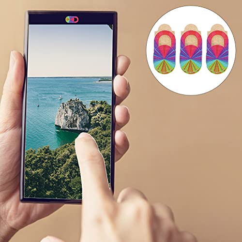 Gatuida Cellphone Camera Cover 3pcs Privacy Cover Laptop Computer s Colorful Privacy Sticker Protective Covers Camera Safety Covers Phone Accessory Tablet Abs Material Plastic Safety Mask