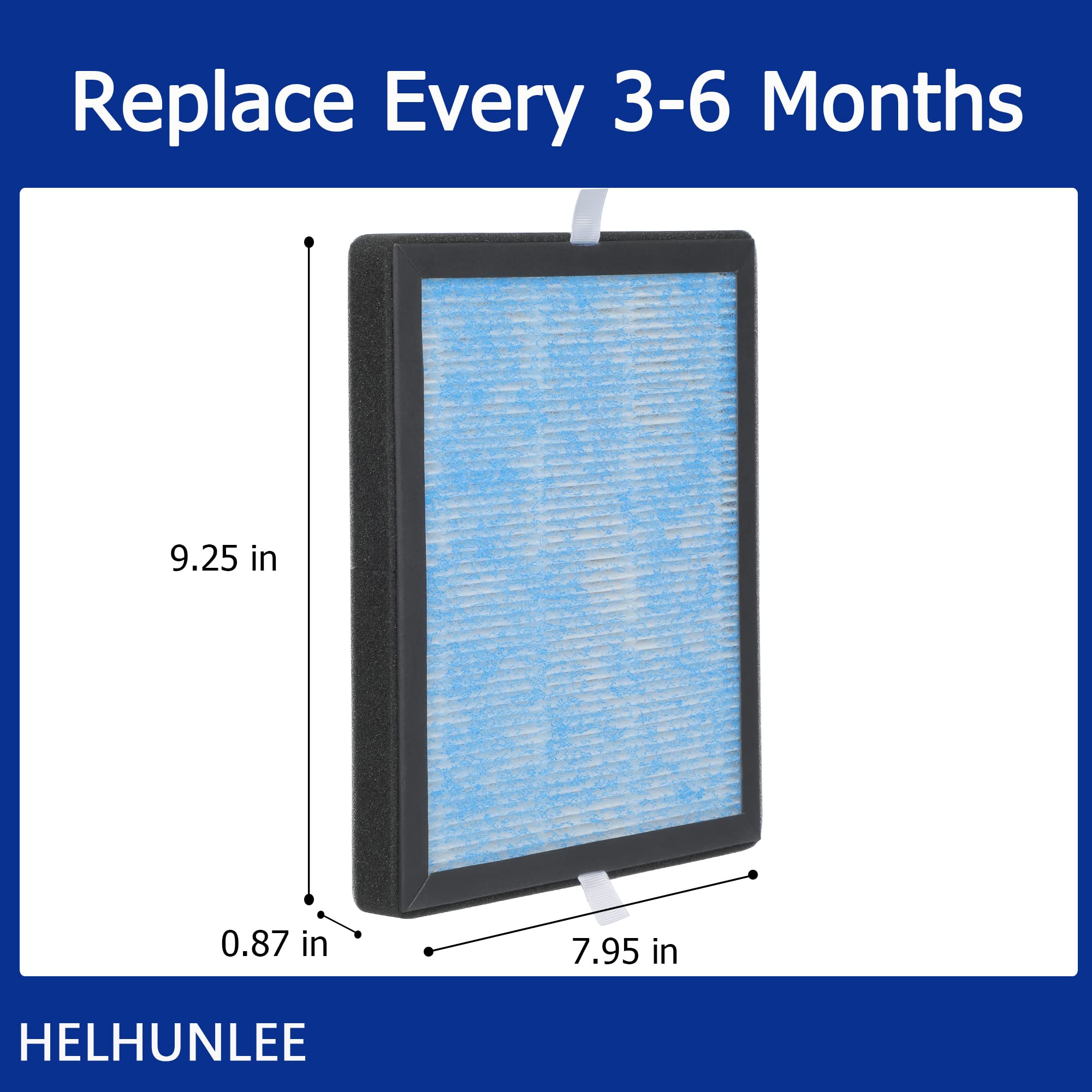 HELHUNLEE 2 Pack R1 P1802 P1801 3-in-1 H13 HEPA Filter Replacement, Compatible with YIOU R1 P1802 and Elechomes P1801 Air Purifier