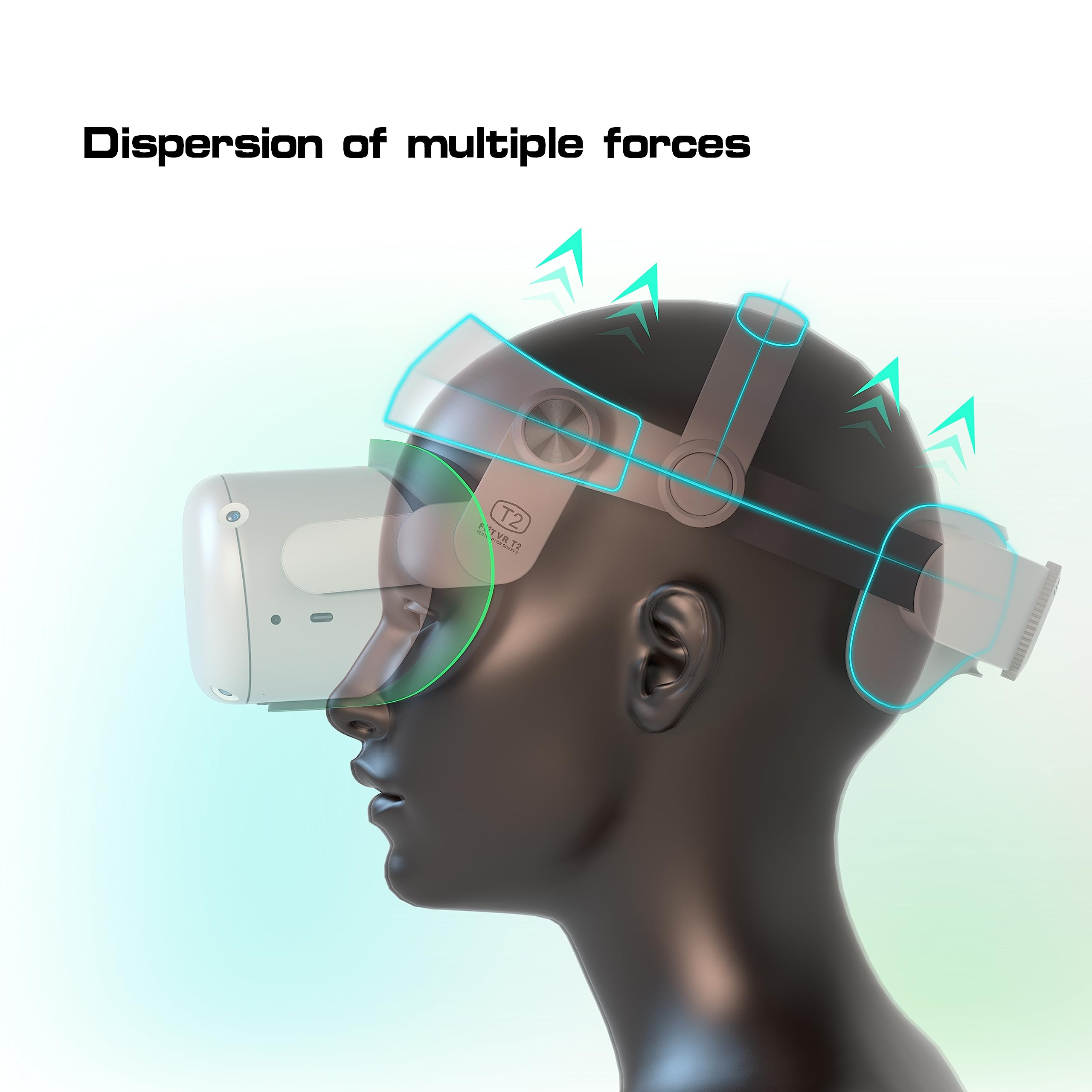 Headphone Head Strap Compatible Oculus Quest 2, Adjustable Headsets Elite Strap Replacement for Sound Meta Quest 2 (White Headphones + Headband)