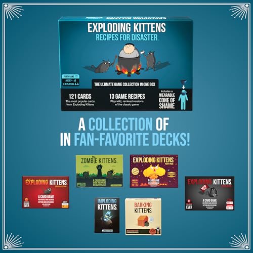 Recipes for Disaster by Exploding Kittens - 2-5 Players - Ages 7+ - 15 Minutes to Play - Deluxe High Stakes Card Game - Ideal for Party, Family Game Night, Kids and Adults