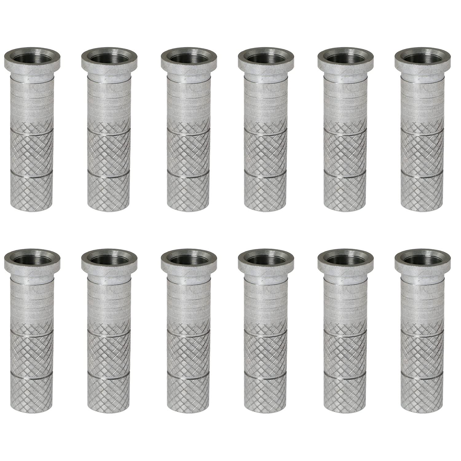 DZS Elec Arrow Insert Base 12PCS Arrow Aluminum Alloy Inserts Field Points Bolt with Inner Diameter 0.244inch / 6.2mm Arrow insents Shaft for Archery Accessories Arrow Tips Insert