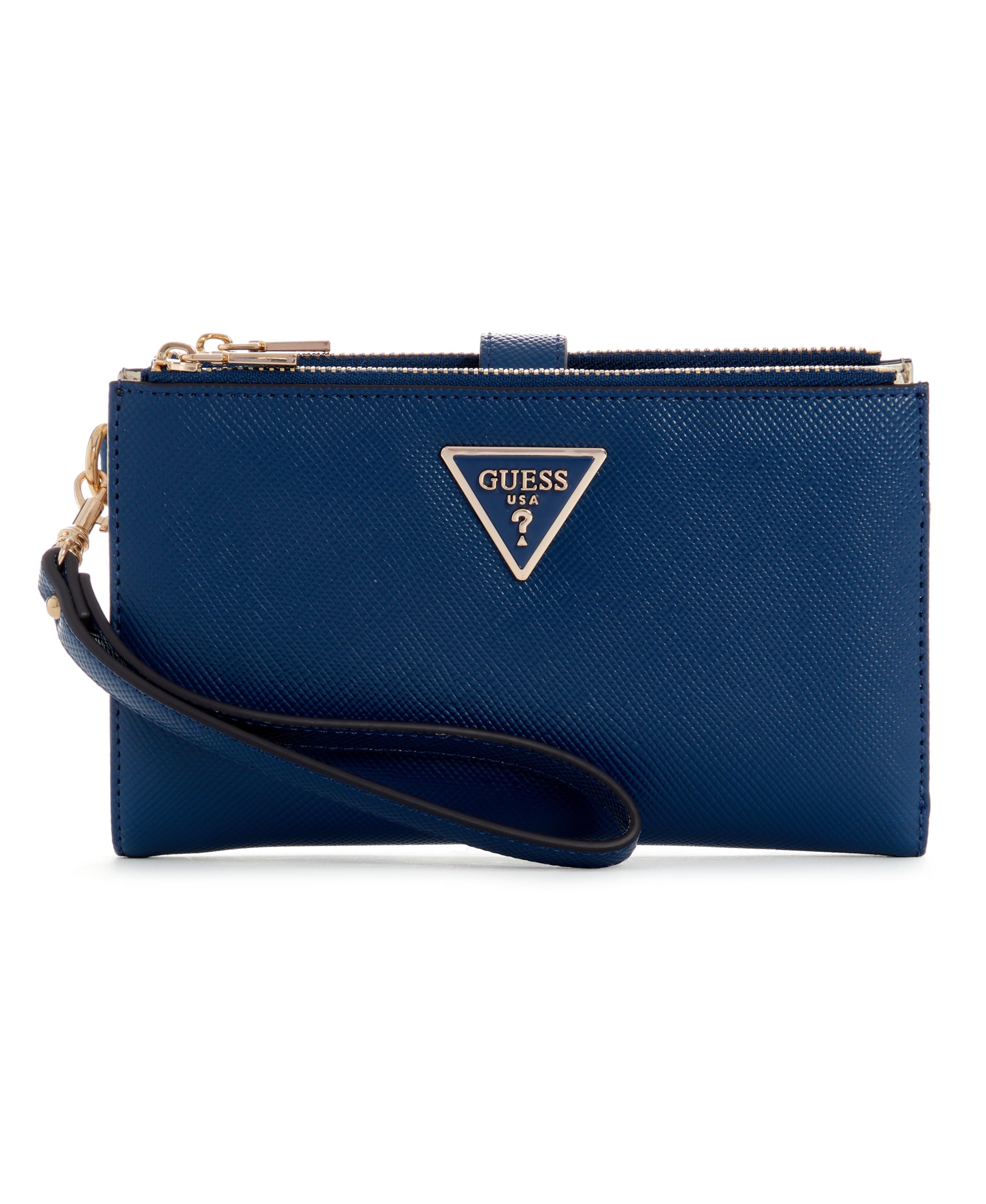 GUESS womens Laurel Double Zip Organizer Wallet, Black, one size US