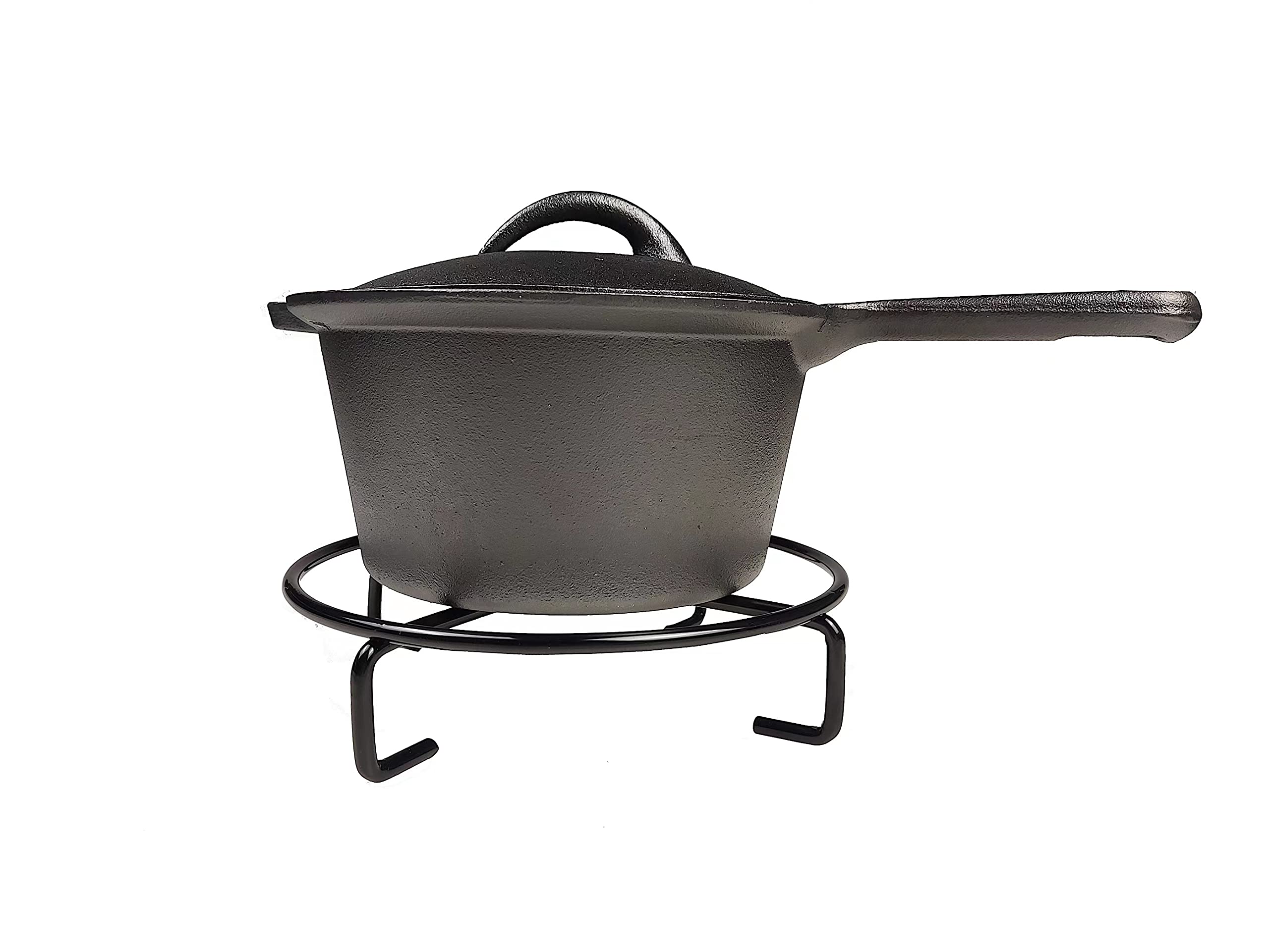 HAWOK Pre-seasoned Cast Iron Dutch Oven Camping Cooking Set with Carrying Storage Box