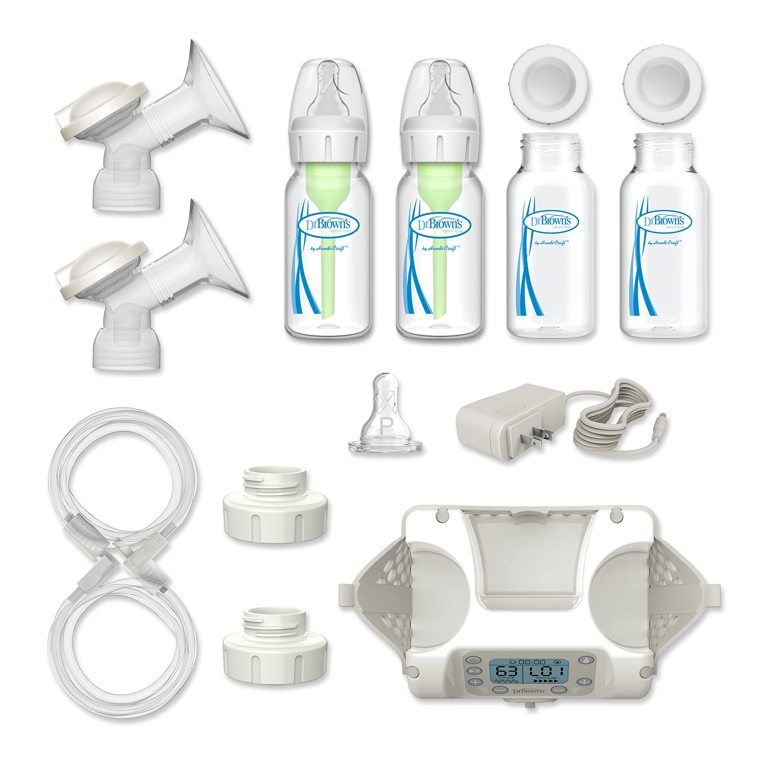 Dr. Brown's Natural Flow® Customflow™ Double Electric Breast Pump Deluxe Breastfeeding Set