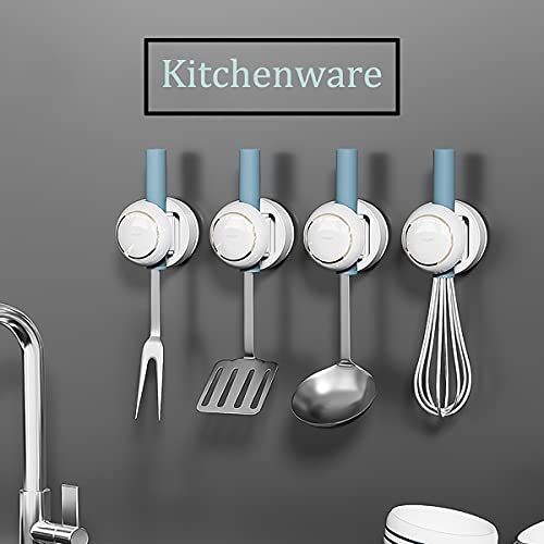 HAYAN Broom & Mop Holder, No-Drilling Wall Mount Broom Gripper Organizer, Mop Broom Hanger, Lightsaber Holder Storage (White, 1 pcs)