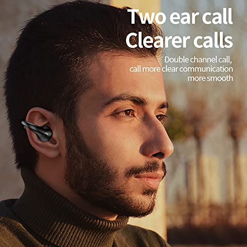 kdhgoo Mini Wireless Ear Clip Bone Conduction Headphones Bluetooth 5.3 Sports Headphones Open Earring Earphones Smart Mini Earbuds