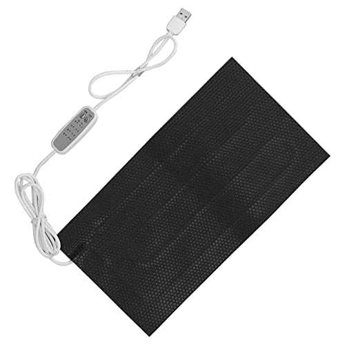 Heating Pad for Pet,Temperature Regulating Heating Pad, 4 Gear USB Power Waterproof Electric Cloth Heater DC5V for reptiles, grass turtles, lizards, hamsters(15x30cm), Heating Pad for Pet,Temp