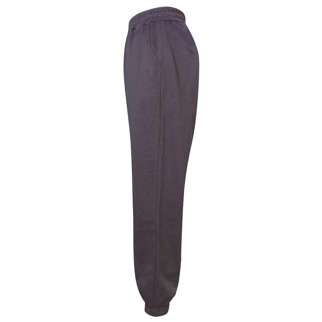 Smileyth Women's Sports Sweatpants Casual Solid Cotton Lightweight Comfortable Trousers Elastic Waist Athletic Workout Jogger Pants